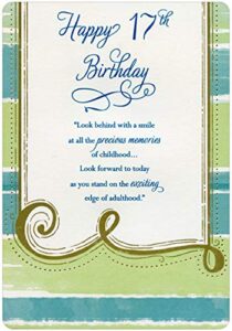 designer greetings look behind with a smile die cut edges age 17 / 17th birthday card