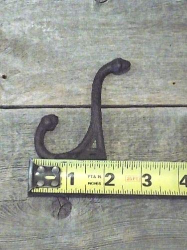 Midwest Craft House 25 Rustic Coat Hooks 3" HAT Entry Way Hall Tree Keys Storage Organization CAST Iron