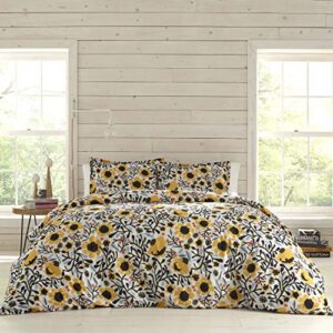 MARIMEKKO - King Duvet Cover Set, Cotton Percale Bedding with Matching Shams, All Season Home Decor (Mykero Multicolor, King)