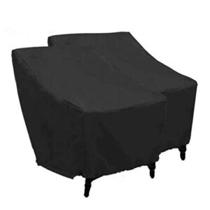 j&c patio chair cover waterproof outdoor chair covers 2 pcs black furniture cover for chairs all season protection patio chair covers for gardern furniture sets