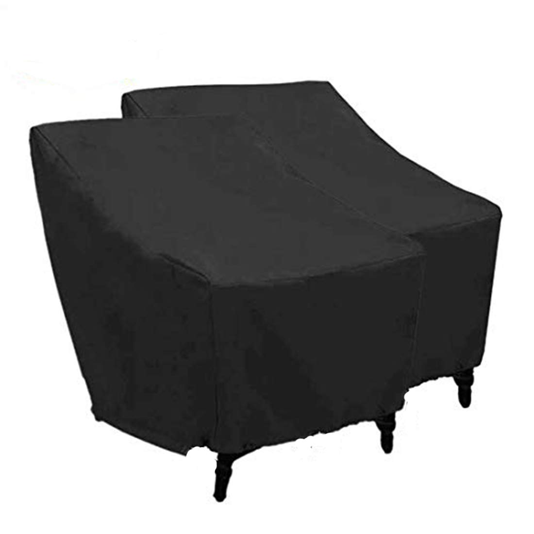 J&C Patio Chair Cover Waterproof Outdoor Chair Covers 2 Pcs Black Furniture Cover for Chairs All Season Protection Patio Chair Covers for Gardern Furniture Sets