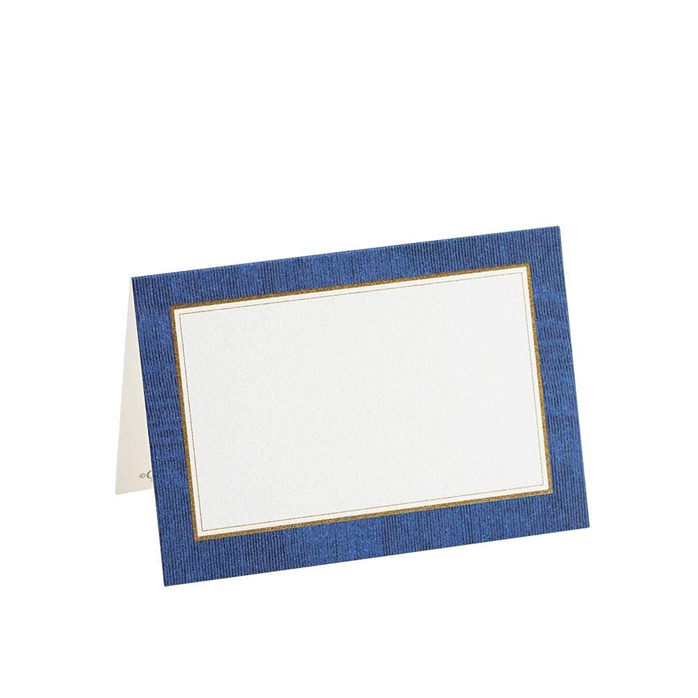 Caspari Moiré Place Cards in Blue, 30 Included