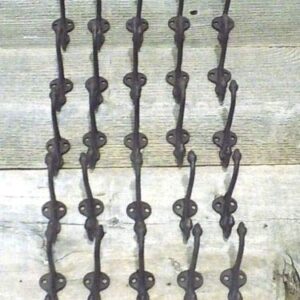 Midwest Craft House 25 Rustic Coat Hooks 3" HAT Entry Way Hall Tree Keys Storage Organization CAST Iron