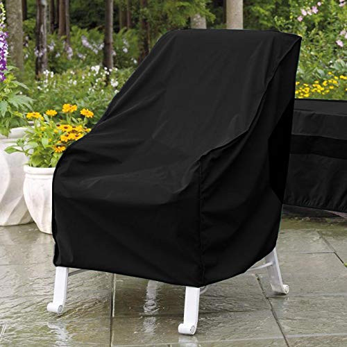 J&C Patio Chair Cover Waterproof Outdoor Chair Covers 2 Pcs Black Furniture Cover for Chairs All Season Protection Patio Chair Covers for Gardern Furniture Sets