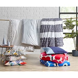 MARIMEKKO - King Duvet Cover Set, Cotton Percale Bedding with Matching Shams, All Season Home Decor (Mykero Multicolor, King)