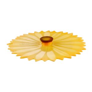 charles viancin - sunflower silicone lid for food storage and cooking - 6''/15cm - airtight seal on any smooth rim surface - bpa-free - oven, microwave, freezer, stovetop and dishwasher safe