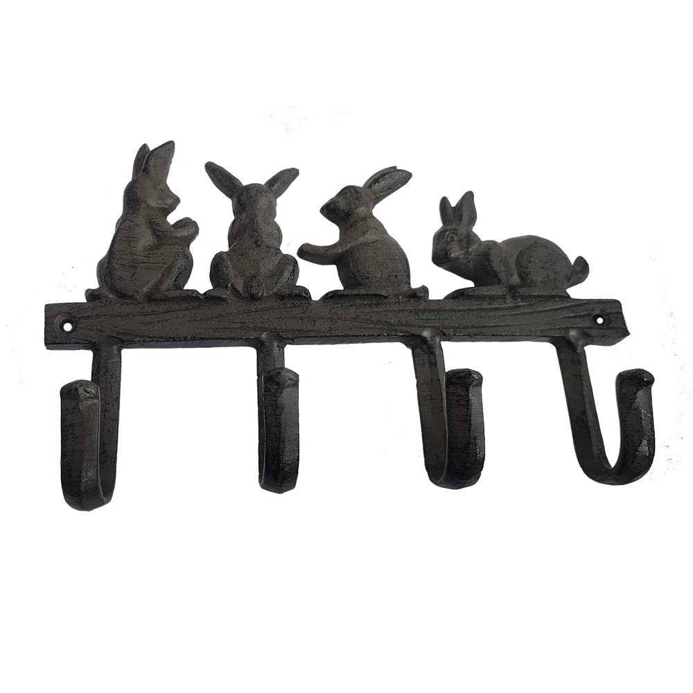 WINTENT Cast Iron Rabbit Wall Hook Rack (Rabbit-1)