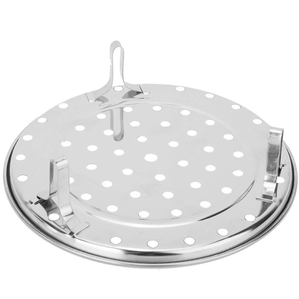 Cooking Tray Round 9.5 Inch Stainless Steel Steam Holder Shelf, Pressure Cooker Canner Rack Removable Legs Chinese Steaming Rack for Instant Pot Accessories Multi-functional Steamer Basket (1Pcs)