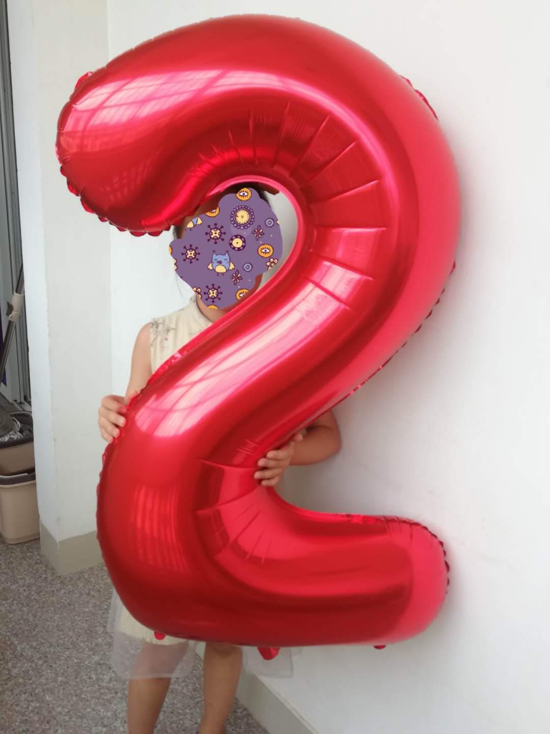 Red 2 Balloons,40 Inch Birthday Foil Balloon Party Decorations Supplies Helium Mylar Digital Balloons (Red Number 2)