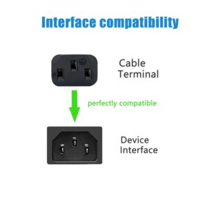 AC Cable 8ft 3 Prong C13 Power Cord for Electric Pressure Cooker Instant Pot,Power Quick Pot,Slow Cooker,Cuisinart CPC-PC600,Rice Cooker Soy Milk Maker Microwaves Power Cord Cable