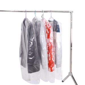 50 Packs Clear Plastic Clothes Covers 35.4inch Garment Bags for Hanging Clothes Dry Cleaning Hanging Dust Proof Garment Bags Clear Clothes Covers for Dry Cleaner Home Storage Travel