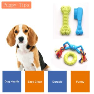 YUNKINGDOM 20 Pack Rubber Chew Toys for Small Dog,Tug Squeaky Teething Toys for Puppy,Interactive Funny Pets Toys