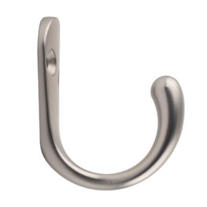 Amazon Basics Robe Hook - Satin Nickel, 5-Pack