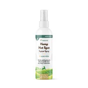 naturvet hemp hot spot spray with aloe vera for dogs, 12 oz liquid, made in the usa