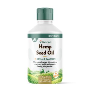 naturvet hemp seed oil krill and salmon, 16 oz. liquid, made in the usa