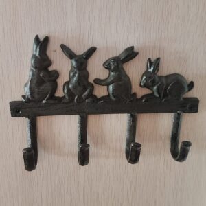 WINTENT Cast Iron Rabbit Wall Hook Rack (Rabbit-1)