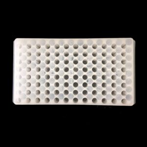 Vial Rack Tube Rack Double Panel 96 Positions for Microcentrifuge Tubes 0.2-1.5ml (White)