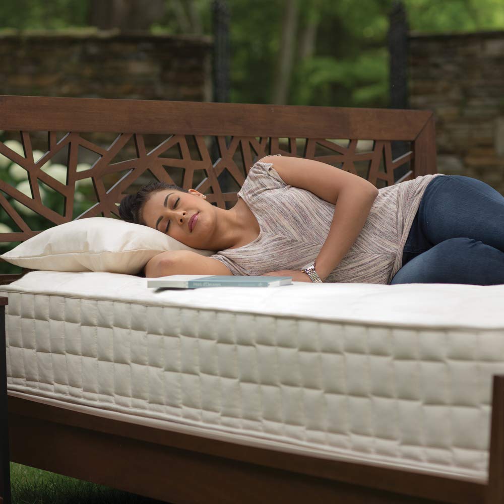 Naturepedic Serenade Organic Mattress - Cushion Firm Full Hybrid Mattress with Encased Coils for Comfort and Pressure Relieving Natural Latex Mattress - Naturally Cooling & Breathable Mattress