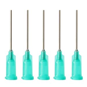 100pcs syringe dispensing needles with luer lock 18 ga x 1 inch length industrial unsterilized blunt tip