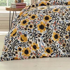 MARIMEKKO - King Duvet Cover Set, Cotton Percale Bedding with Matching Shams, All Season Home Decor (Mykero Multicolor, King)