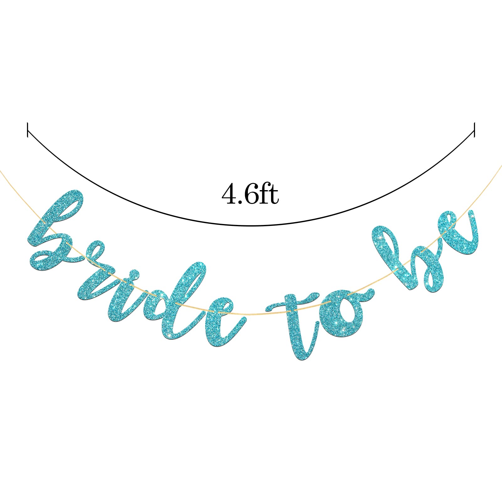 Talorine Bride to Be Banner for Bridal Shower, Engaged, Marry Party, Wedding, Hen Night Party Decorations (Blue Glitter)