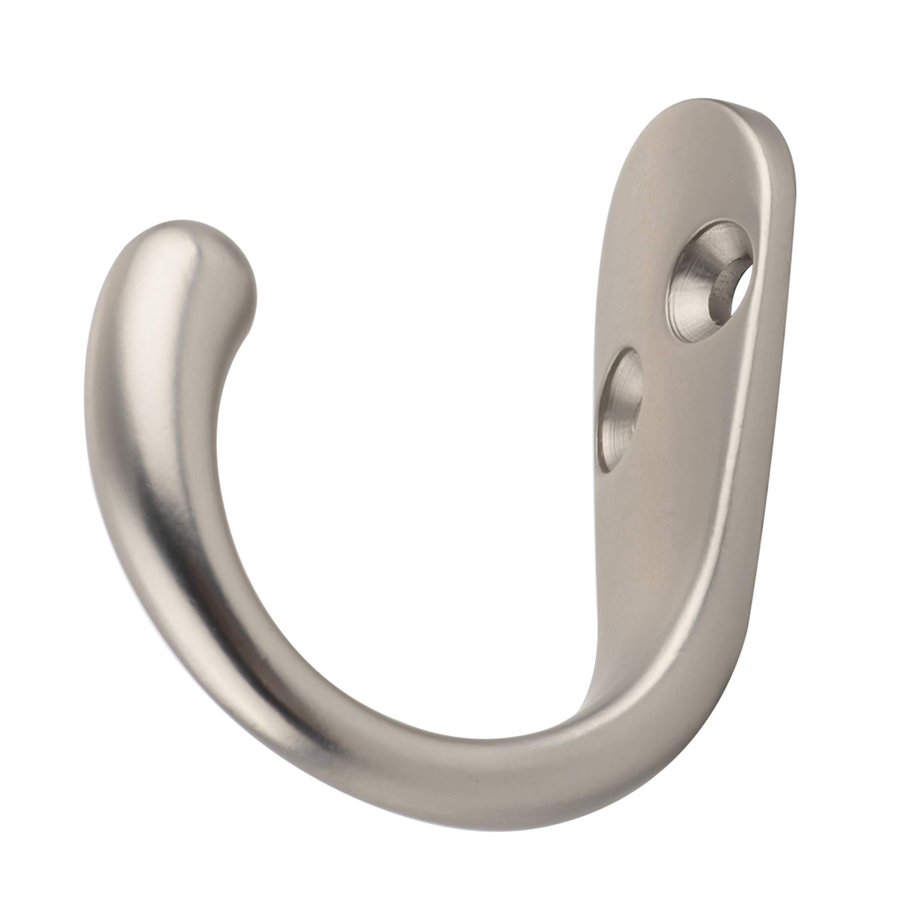 Amazon Basics Robe Hook - Satin Nickel, 5-Pack