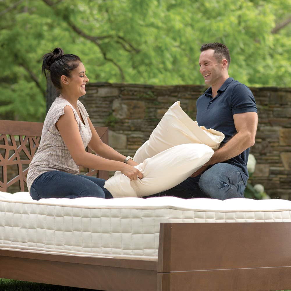 Naturepedic Serenade Organic Mattress - Cushion Firm Full Hybrid Mattress with Encased Coils for Comfort and Pressure Relieving Natural Latex Mattress - Naturally Cooling & Breathable Mattress