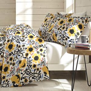 MARIMEKKO - King Duvet Cover Set, Cotton Percale Bedding with Matching Shams, All Season Home Decor (Mykero Multicolor, King)