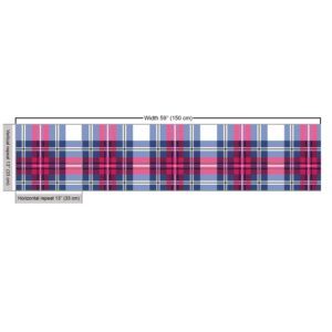 Ambesonne Plaid Fabric by The Yard, Classical British Tartan Design with a Modern Look Pink and Blue Tile Pattern, Decorative Fabric for Upholstery and Home Accents, 2 Yards, Grey Pink