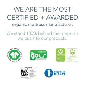 Naturepedic Serenade Organic Mattress - Cushion Firm Full Hybrid Mattress with Encased Coils for Comfort and Pressure Relieving Natural Latex Mattress - Naturally Cooling & Breathable Mattress