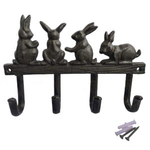 wintent cast iron rabbit wall hook rack (rabbit-1)