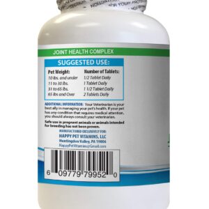 HAPPY PET VITAMINS LLC Joint Care Cats - Joint Health Complex with Turmeric - MSM GLUCOSAMINE - Hip and Joint Care - cat Liver Support Food - 1 Bottle (60 Treats)