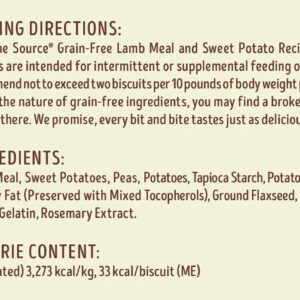 Supreme Source Grain Free Protein Dog Biscuits, Lamb Meal & Sweet Potato Recipe, 1 Pound Bag