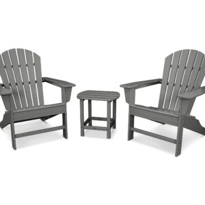 POLYWOOD South Beach 3-Piece Adirondack Chair Set with Side Table