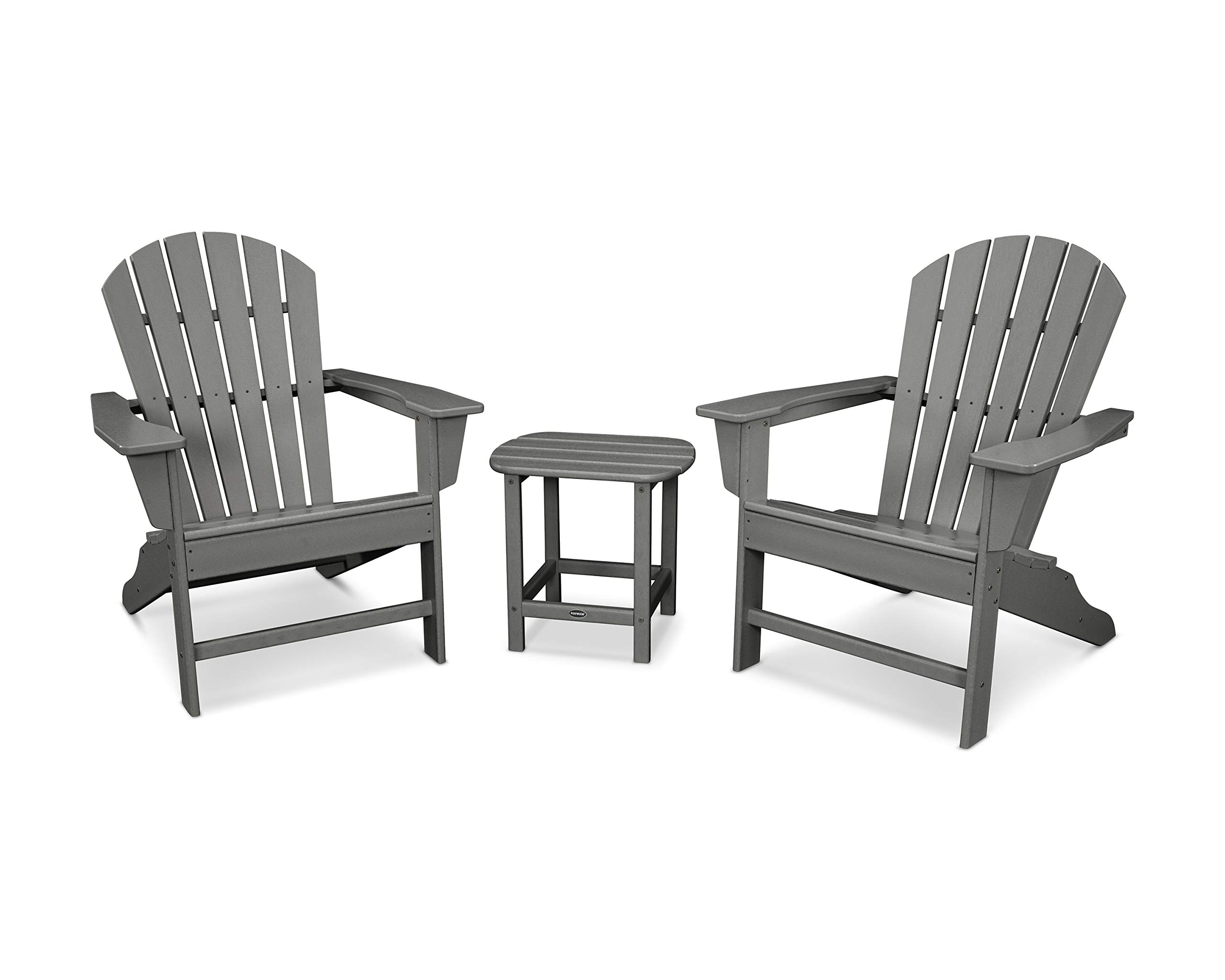 POLYWOOD South Beach 3-Piece Adirondack Chair Set with Side Table