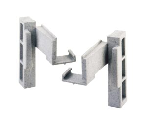 cambro cpcc1480 camshelving premium corner connector l/r 90 speckled gray 1 each