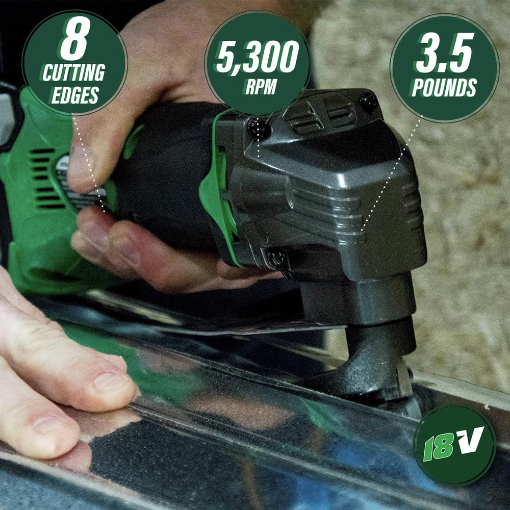 Metabo HPT 18V MultiVolt™ Cordless Shear | Tool Only - No Battery | 8 Cutting Edges | CE18DSLQ4