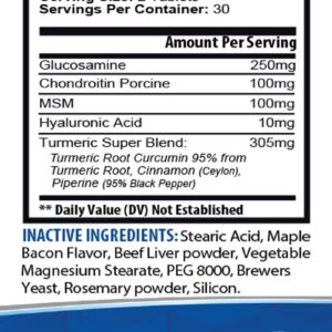 HAPPY PET VITAMINS LLC Joint Care Cats - Joint Health Complex with Turmeric - MSM GLUCOSAMINE - Hip and Joint Care - cat Liver Support Food - 1 Bottle (60 Treats)