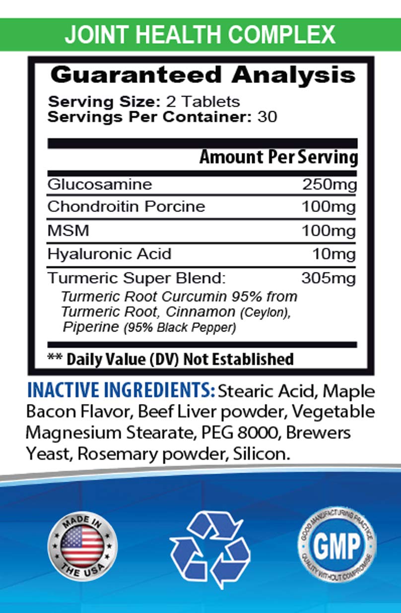 HAPPY PET VITAMINS LLC Joint Care Cats - Joint Health Complex with Turmeric - MSM GLUCOSAMINE - Hip and Joint Care - cat Liver Support Food - 1 Bottle (60 Treats)