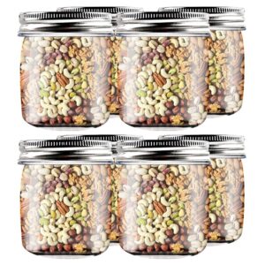 novelinks 8 Ounce Clear Plastic Jars Containers With Screw On Lids - Refillable Round Empty Plastic Slime Storage Containers for Kitchen & Household Storage - BPA Free (32 Pack)