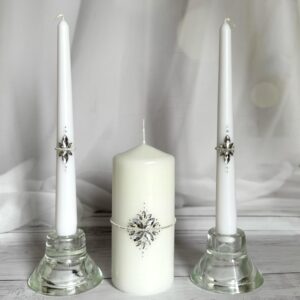 Magik Life Unity Candle Set for Wedding - Wedding Unity Set for Reception and Ceremony - Candle Sets - 6 Inch Pillar and 2 * 10 Inch Tapers