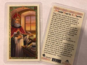 holy prayer cards for a beautiful prayer by saint augustine in english set of 2