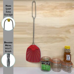 W4W Bug & Fly Swatter – Extra long handle 12 Pack Fly Swatters – Indoor/Outdoor – Pest control flyswatter