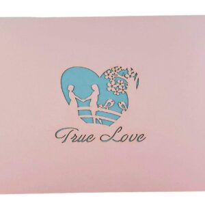 iGifts And Cards Awesome Lesbian Couple True Love 3D Pop Up Greeting Card - Wedding, Marriage, Engagement, Anniversary, Half-Fold, Pride, Lovers, Women, Brides, Wives, LGBT, Romantic, Rainbow