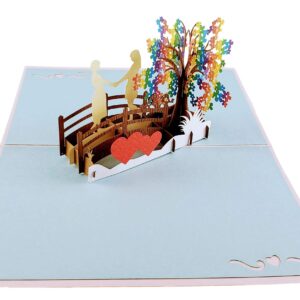 iGifts And Cards Awesome Lesbian Couple True Love 3D Pop Up Greeting Card - Wedding, Marriage, Engagement, Anniversary, Half-Fold, Pride, Lovers, Women, Brides, Wives, LGBT, Romantic, Rainbow