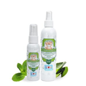 Pawtitas Dog Dental Spray Peppermint Spearmint Fresh Breath Water additive Help Prevent Tartar and Bad Breath | Manufactured with Certified Organic Ingredients (8 Ounces)