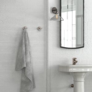 Design House 558437 San Martin Transitional Double Robe Hook for Bathroom Bedroom Closet or Kitchen Brushed Nickel