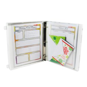 UniKeep Greeting Card Planner and Organizer - Month by Month - Reusable Card Storage - Never Forget Birthdays, Anniversaries, and Weddings - 1.5" Large Capacity - Fully Enclosed 3 Ring Binder Kit