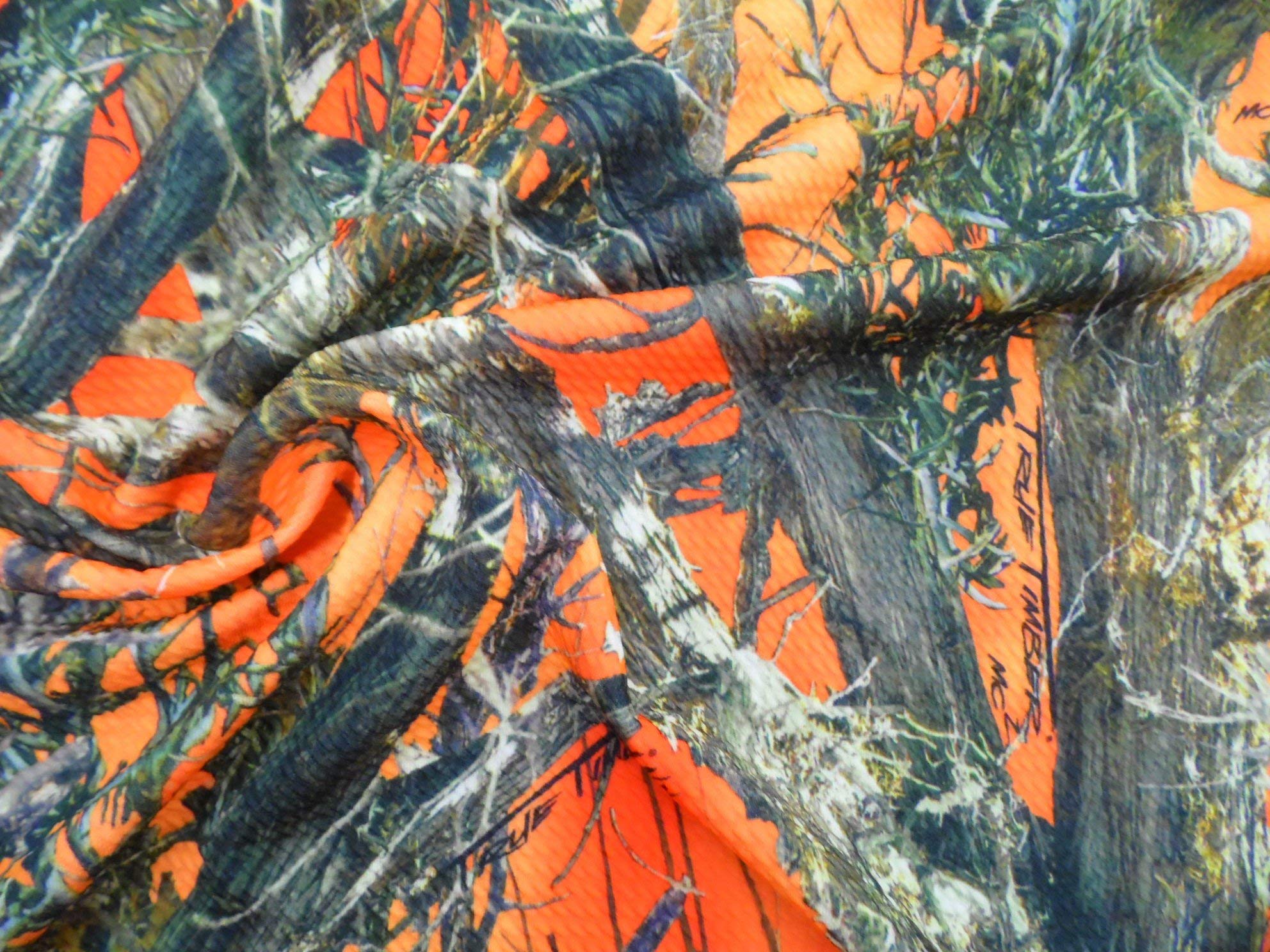 Printed Bullet Liverpool Textured True Timber Orange Blaze MC2 Camouflage Fabric U10