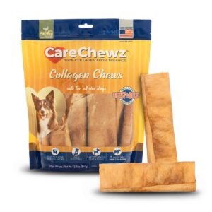 pet factory carechewz collagen 6-7" small wraps dog chew treats - chicken flavor, 12 count/1 pack